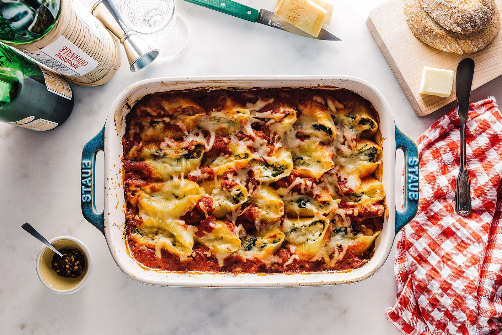 Spicy Stuffed Pasta Shells Recipe - Nonna Pia's US